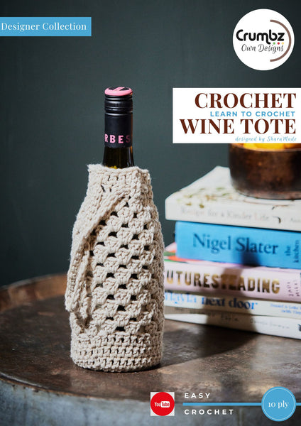 COD052 Crochet Wine Tote (e-pattern + video tutorial) – Crumbz Craft