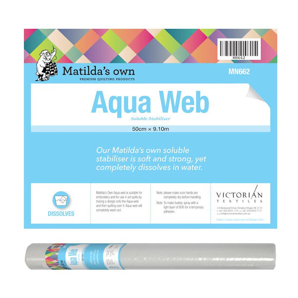 Aqua Web Water Soluble Stabilizer 50cm (w) – Crumbz Craft